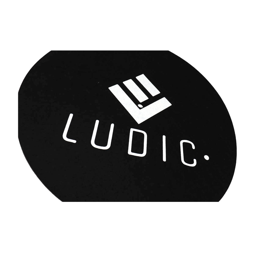 Ludic Audio Anti-Static Logo Felt Slipmat In Black | Groove Central